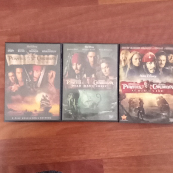Media | Pirates Of The Caribbean Dvds Set Of 3 | Poshmark